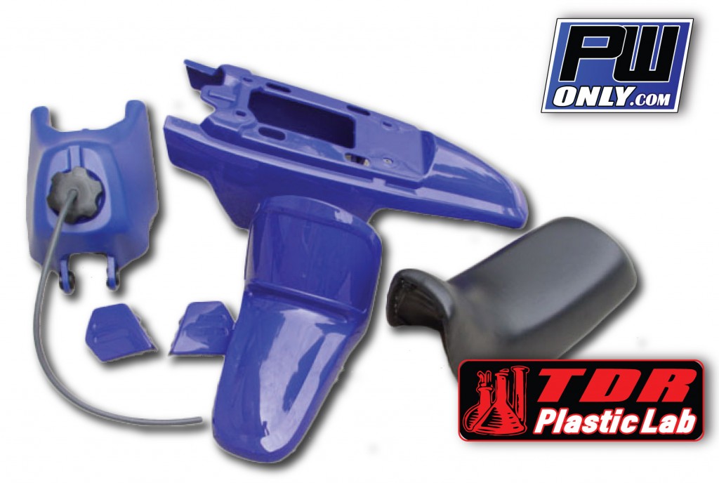 PW50 Blue Plastic Kit with Fuel Tank, and Optional Seat - Yamaha PW50 Parts